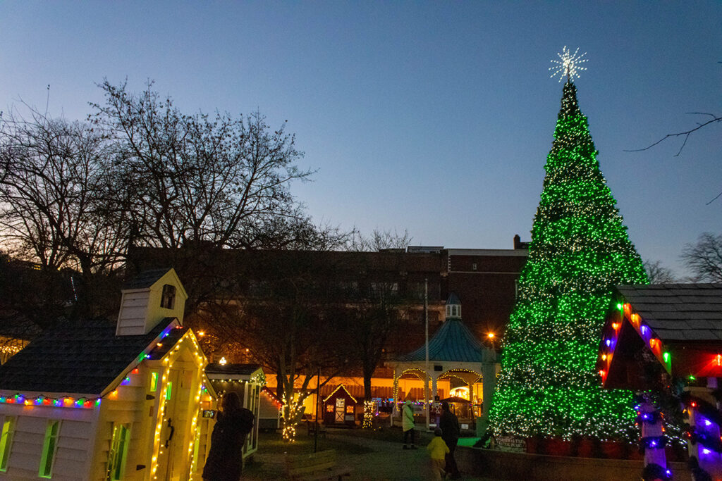 Christmas Tree & Christmas Village @ Central Park | Visit Johnstown