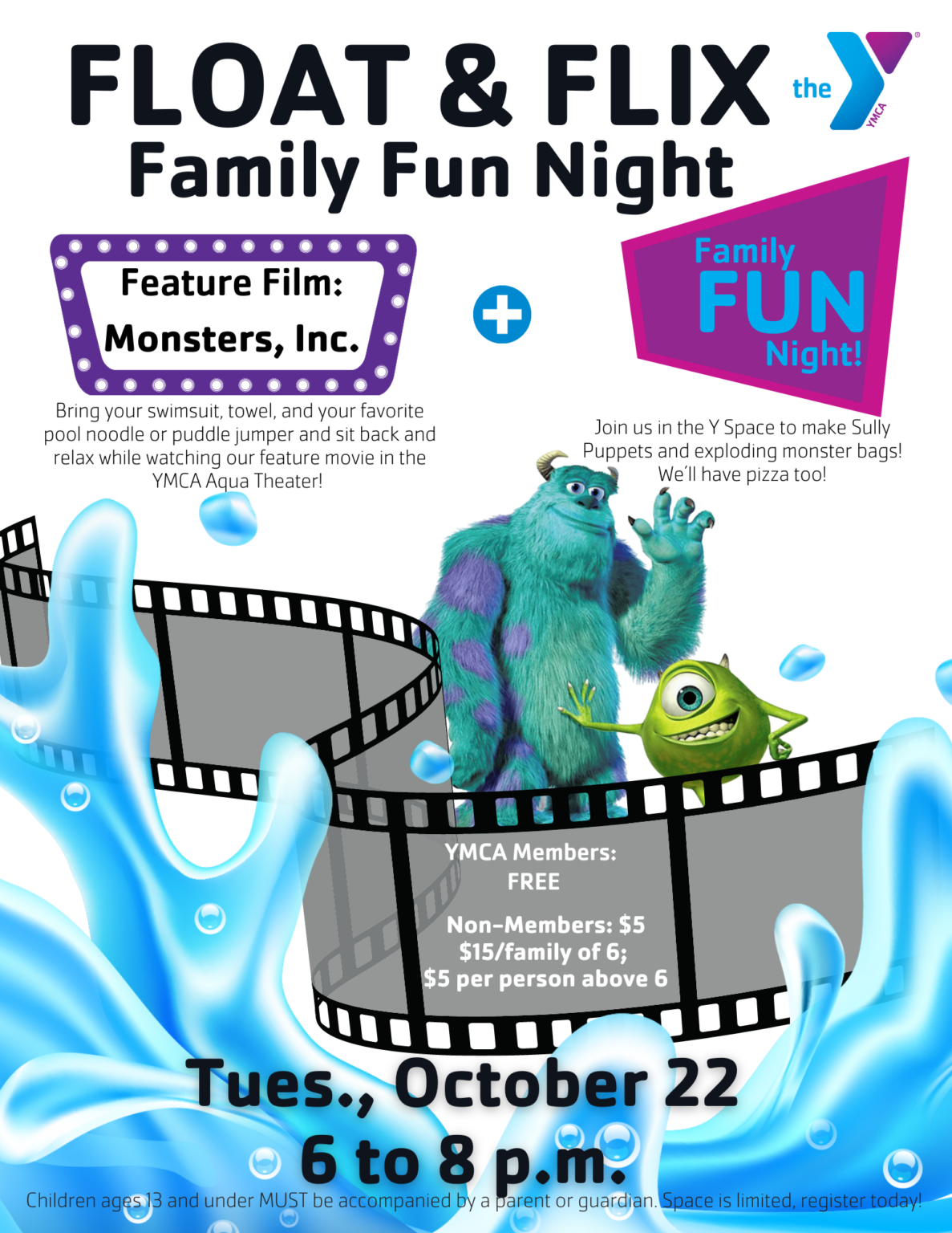 Float & Flix Family Fun Night at the YMCA Aqua Theater | Visit Johnstown