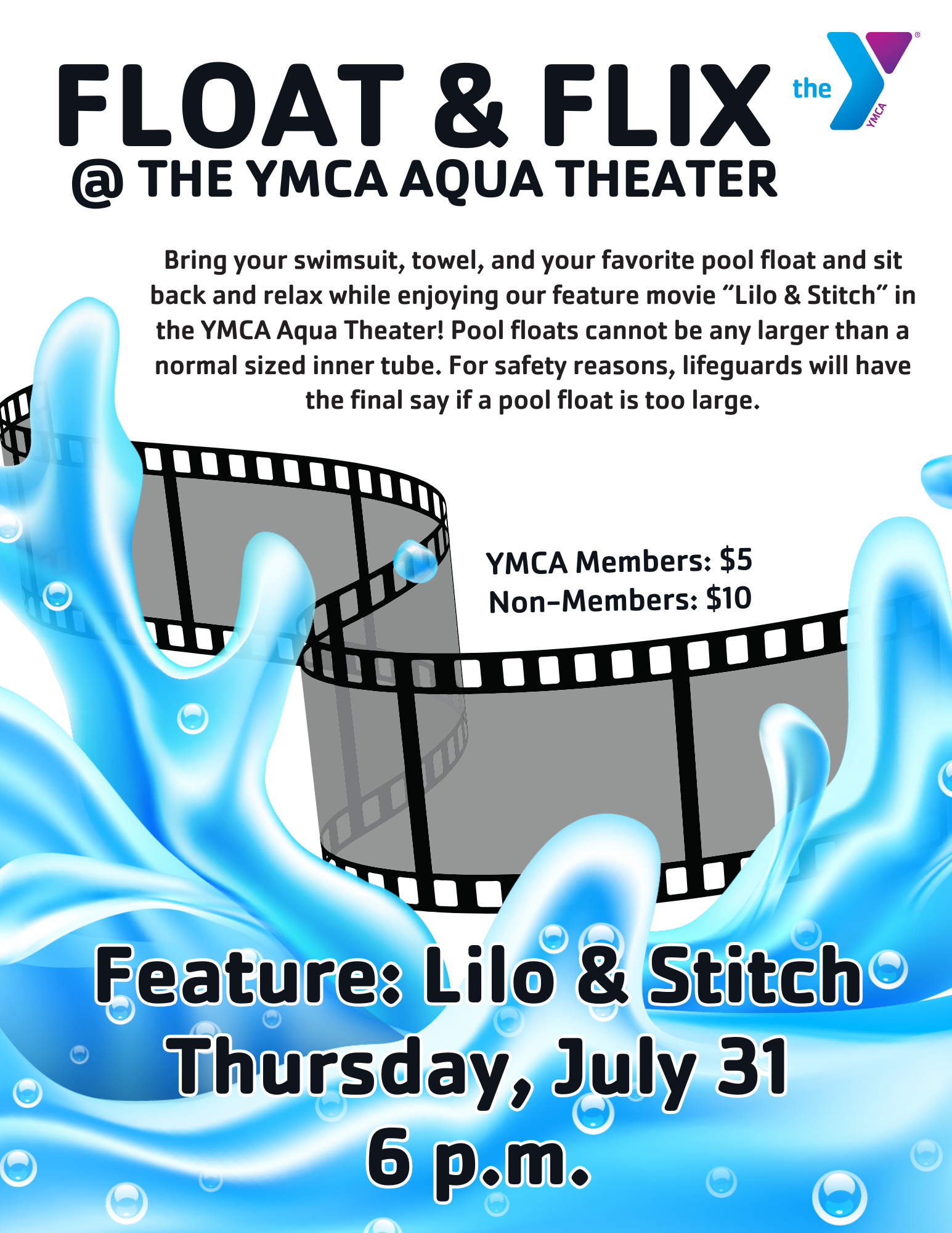 Float & Flix Family Fun Night at the YMCA Aqua Theater | Visit Johnstown